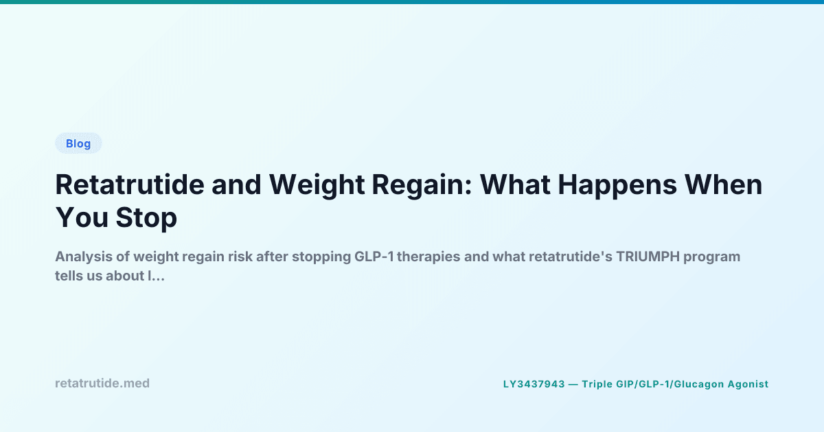 Retatrutide and Weight Regain: What Happens When You Stop | Retatrutide ...